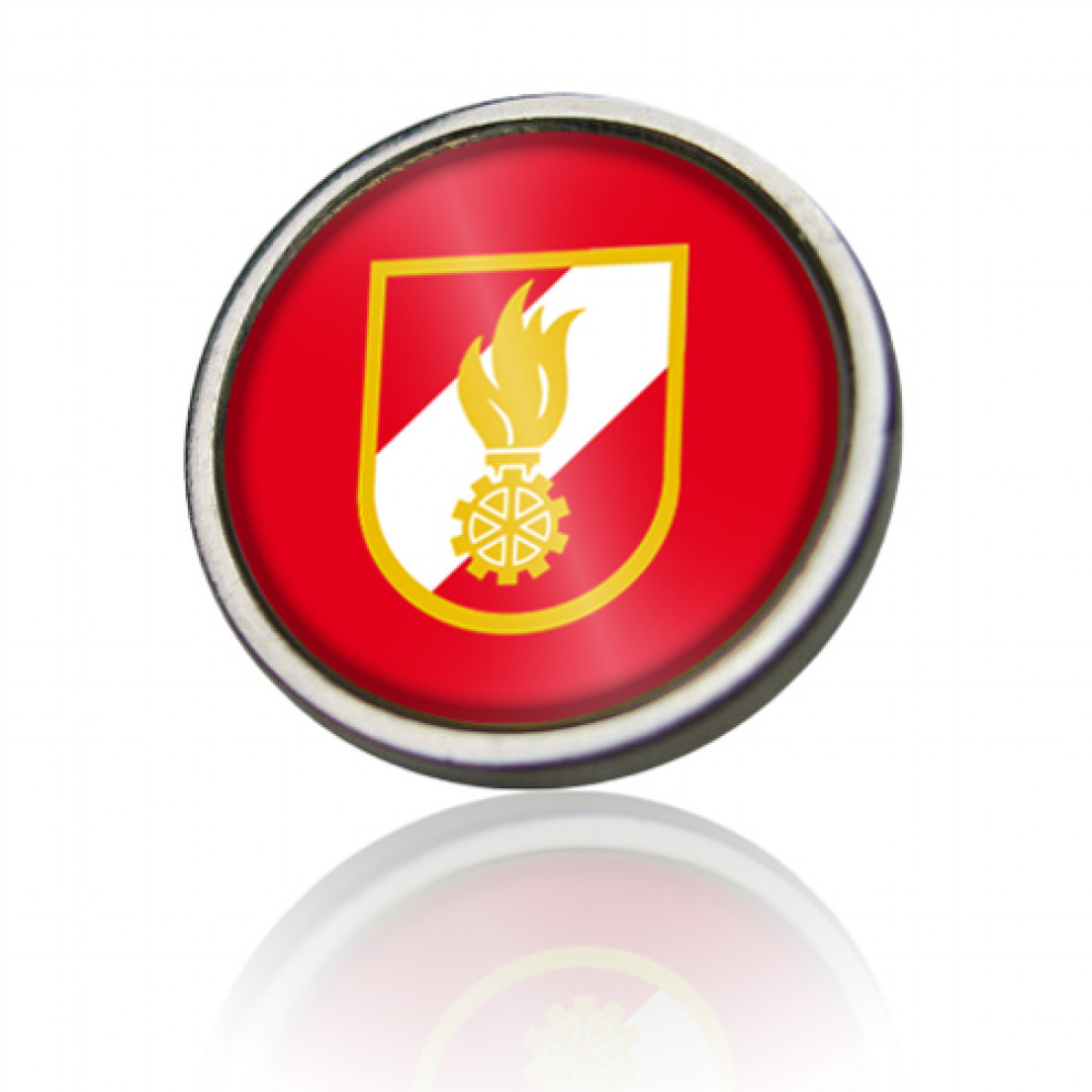 Pins mit 3D Doming im Feuerwehr Design