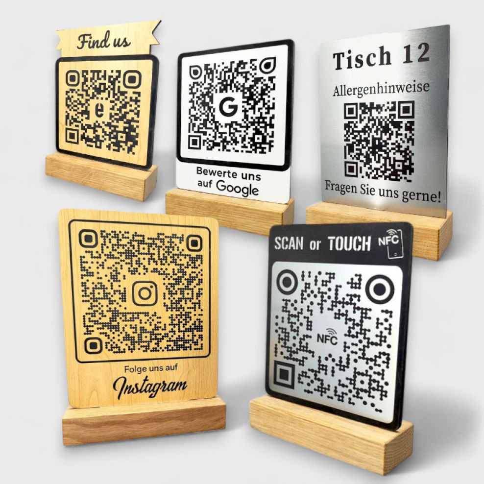 QR Code Aufsteller Basic