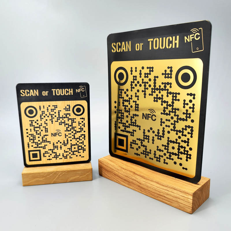 NFC QR Code Aufsteller Touch & Scan XXL